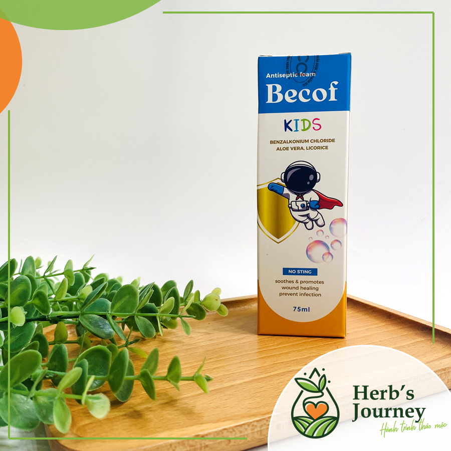Bọt kháng khuẩn Becof kids- làm dịu, thúc đẩy nhanh lành vết thương ...